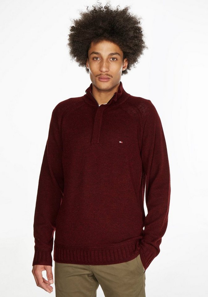 Tommy Hilfiger Strickpullover Multi Htr Lambswool Zip Mock